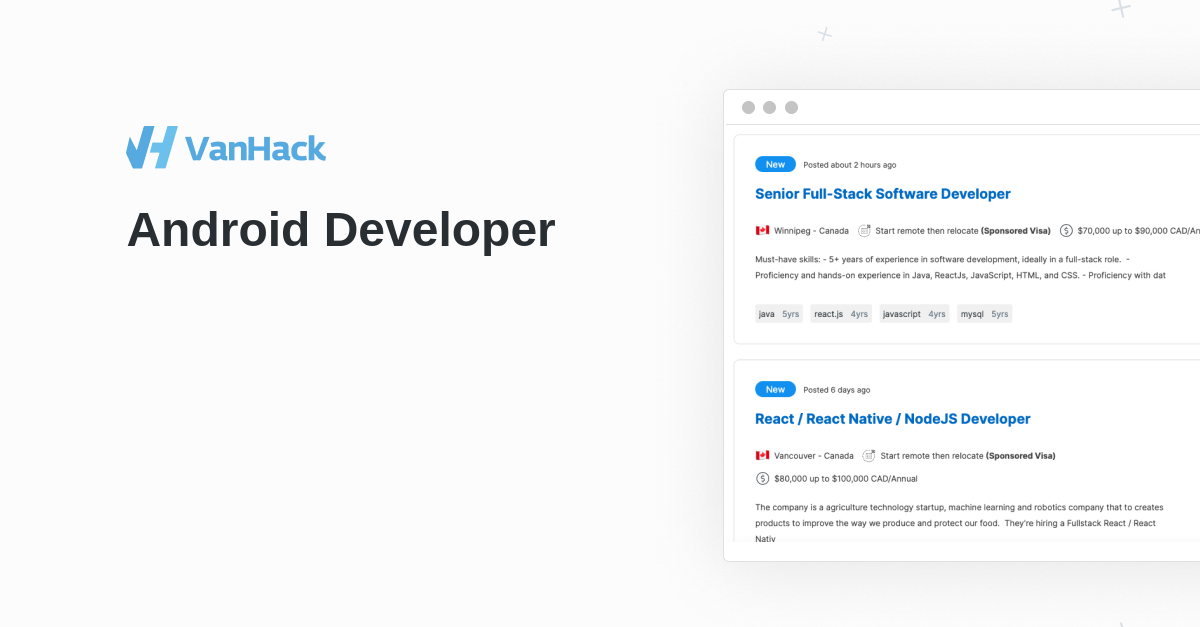 Android Developer - VanHack
